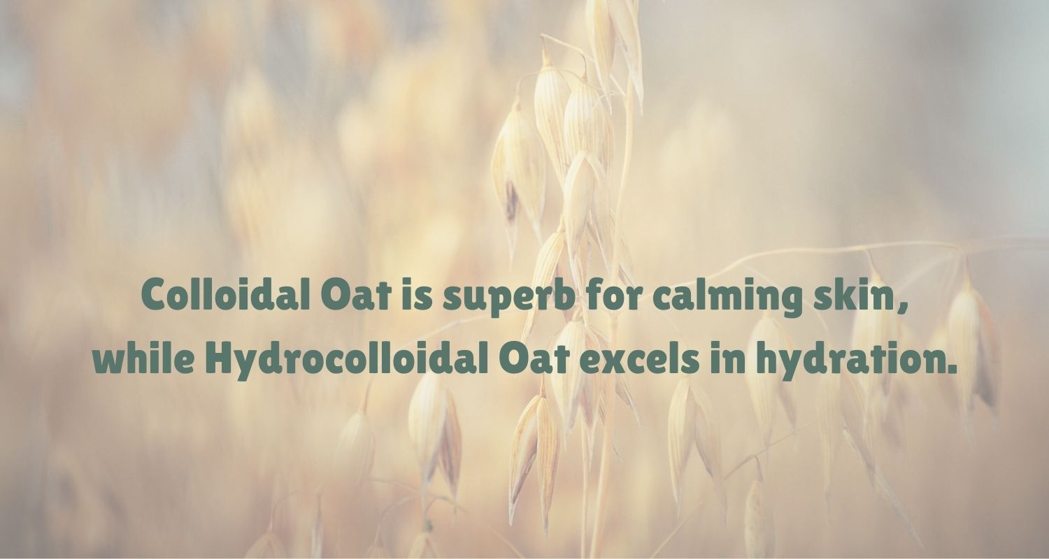 7. Comparison of colloidal oat and hydrocolloidal oat cosmetics